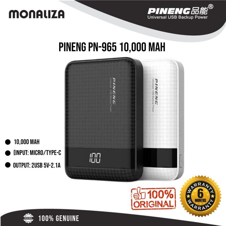 Pineng PN-732 LI-ION Polymer 10,000mAh Power Bank - Monaliza