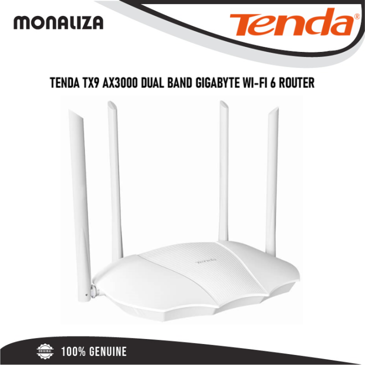 Tenda TX9 AX3000 Dual Band Gigabyte Wi-Fi 6 Router – Monaliza