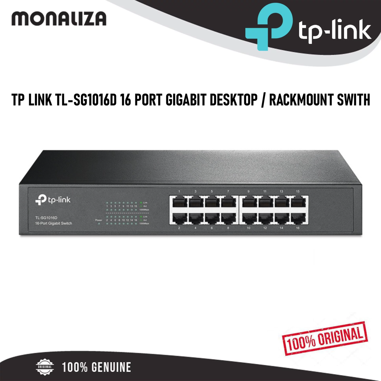 Tp Link 16 Port Gigabit Desktop/Rackmount Switch - Monaliza