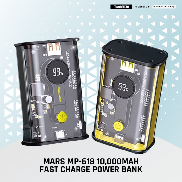 Mars MP-618 10,000MAH Fast Charge Power Bank - Monaliza