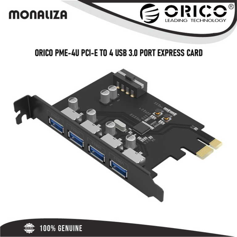 Orico PME-4U PCIE to 4 USB 3.0 Port Express Card – Monaliza