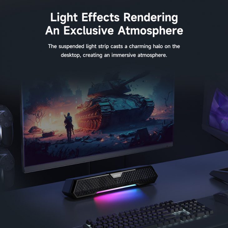 Edifier MG250 Bluetooth V5.3 Soundbar RGB Light - Black Noir - Monaliza