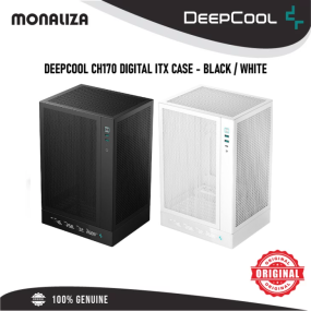 Deepcool CH170 Digital ITX Case - Black / White - Monaliza